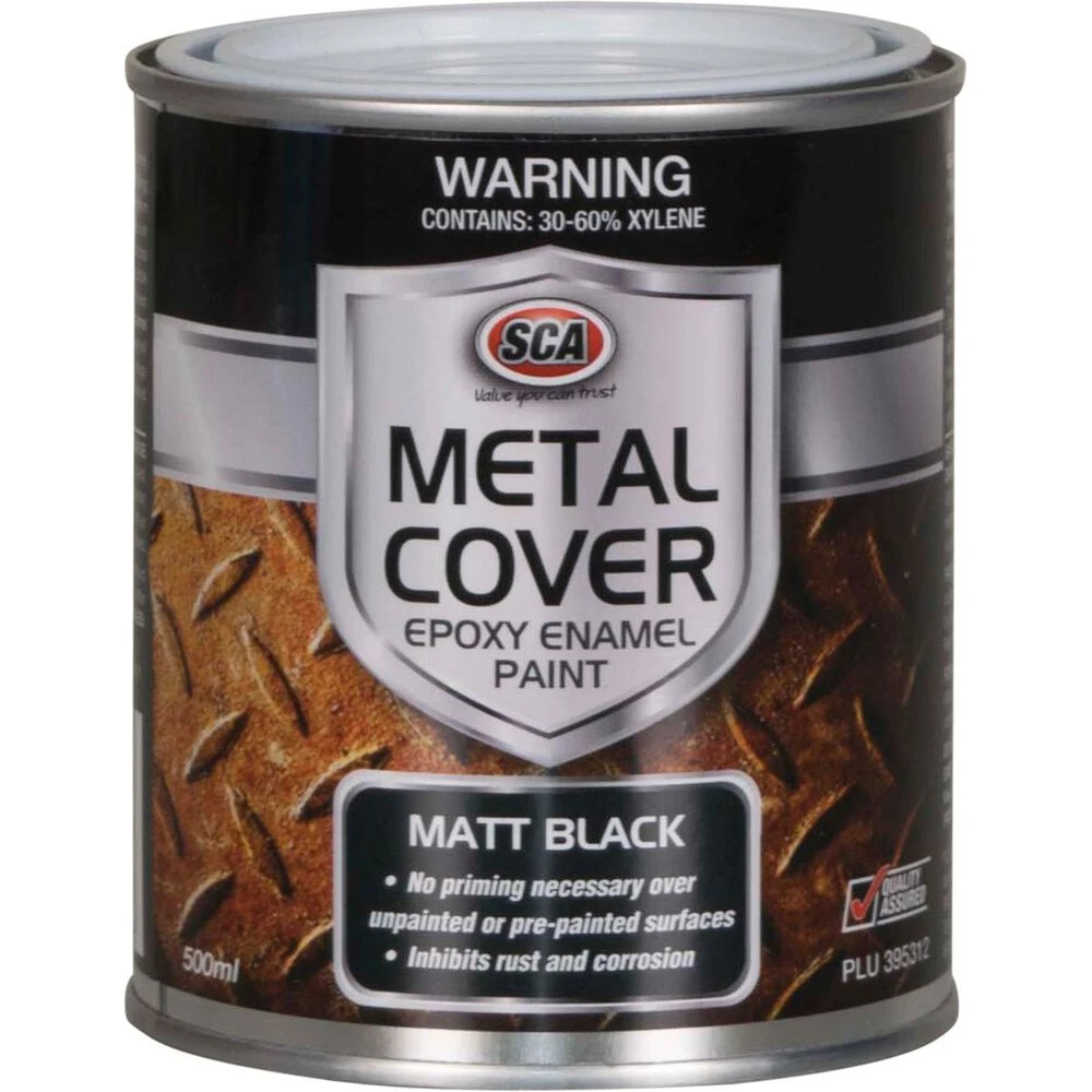 Best Cheap SCA Metal Cover Enamel Rust Paint Matt Black - 500mL
